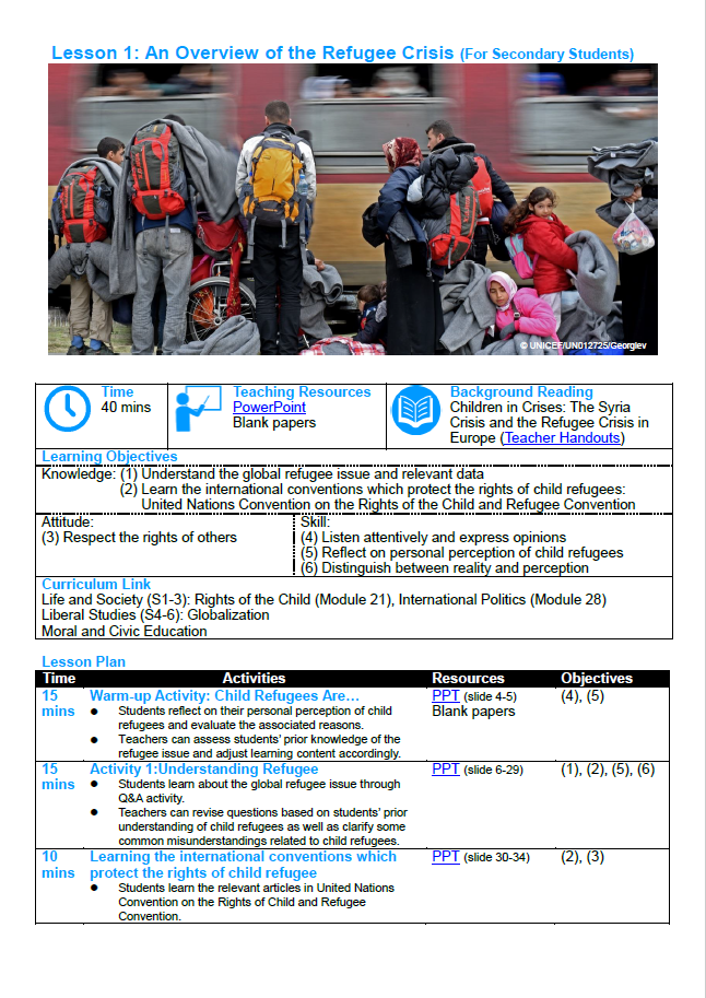 Education Kit: The Syria Crisis and the Refugee Crisis in Europe - The ...